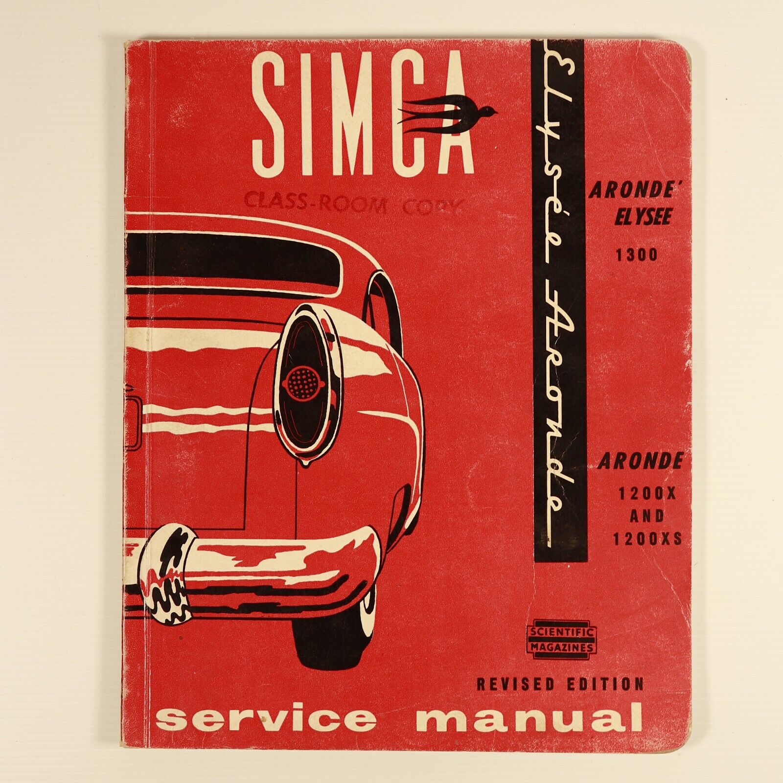 1962 Service Manual For Simca Aronde Elysee Vintage Automotive Referen ...