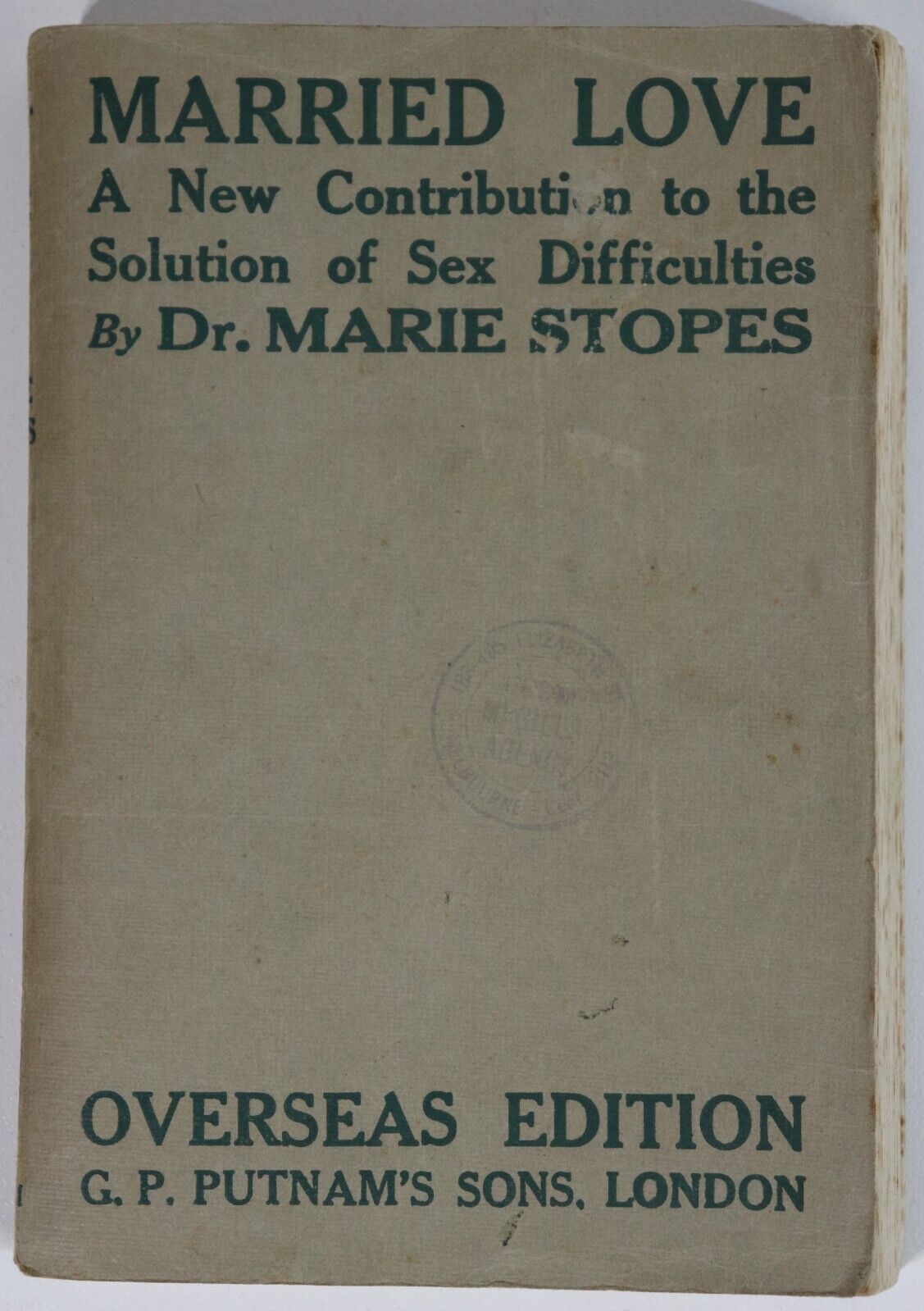 1933 Married Love by Dr Marie Stopes Antique Sex Psychology Reference ...